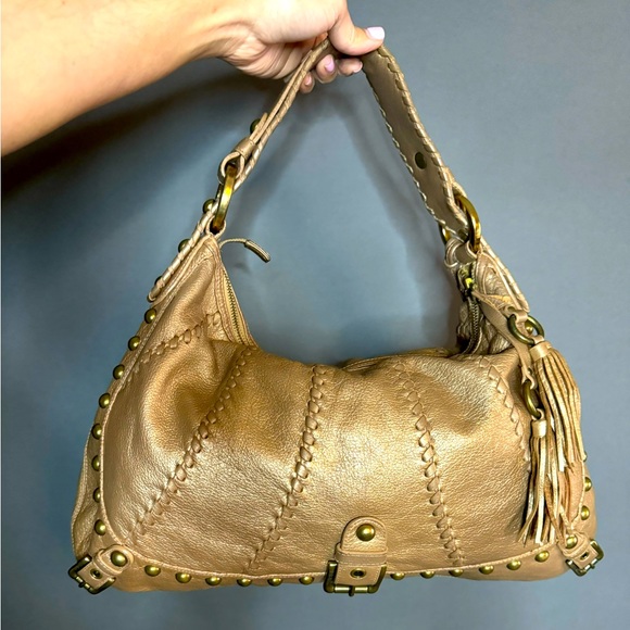 Isabella Fiore | Bags | Isabella Fiore Leather Studded Hobo Bag | Poshmark
